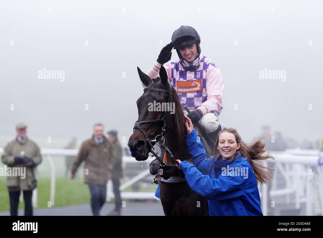 Charlie Hammond aboard Val Dancer after winning the Coral Welsh Grand ...