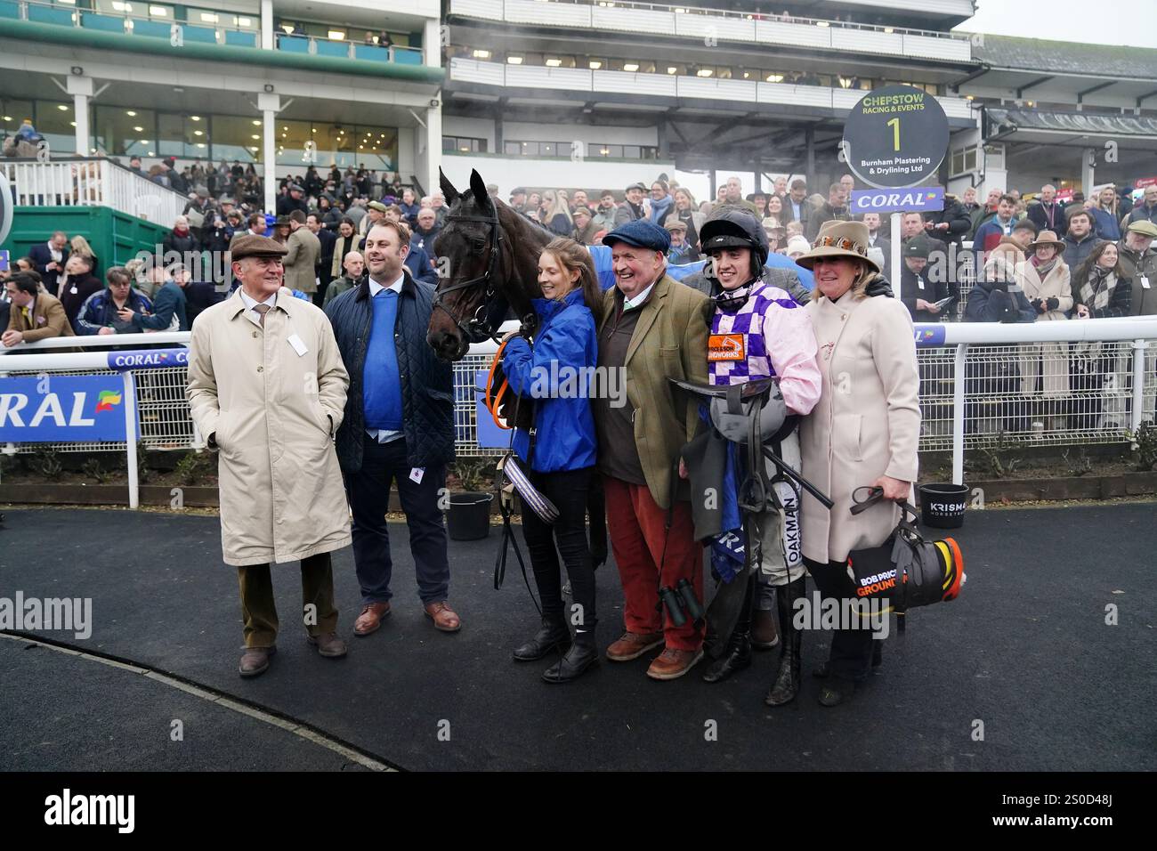 Charlie Hammond with horse Val Dancer and his team after winning the ...