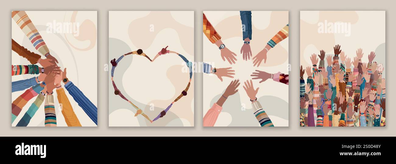 Volunteer people group concept magazine flyer booklet editable template ...