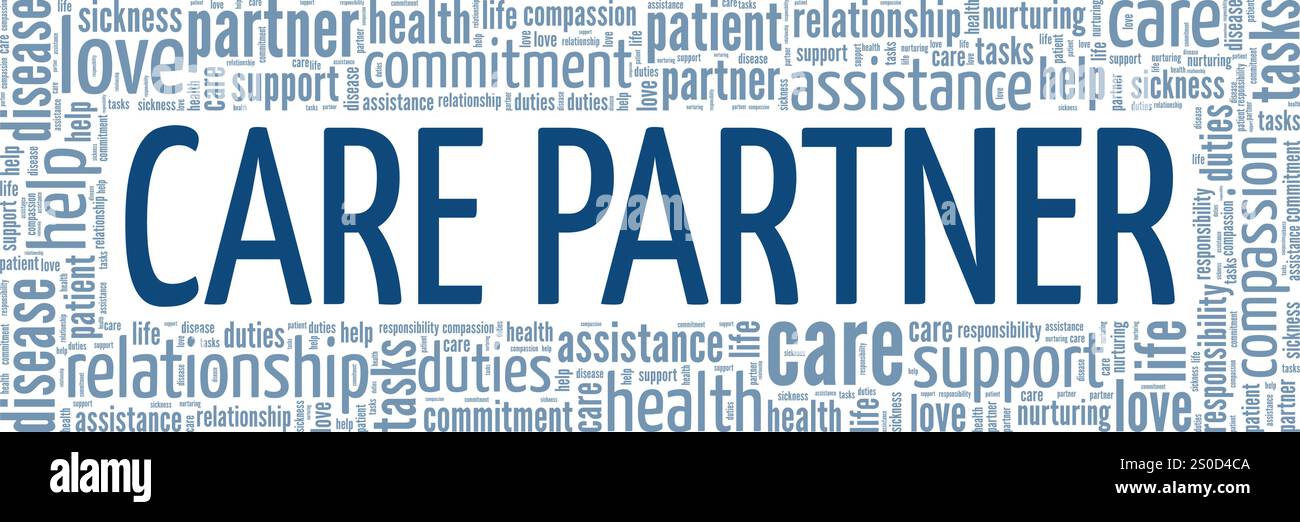 Care Partner word cloud conceptual design isolated on white background ...