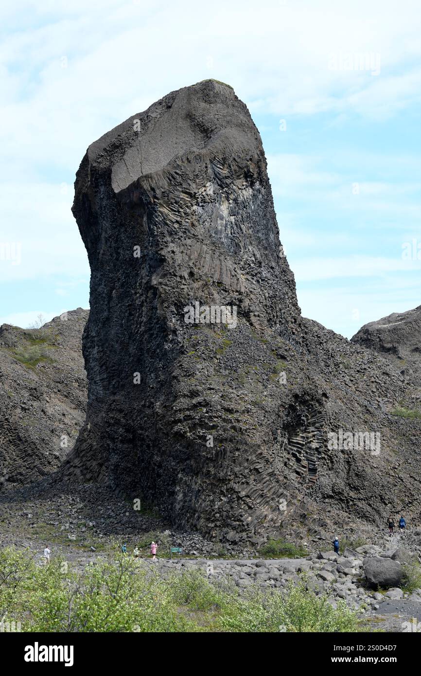 Hljodaklettar (Echo Rocks) is an exceptional columnar basalt formation. Jokulsargljufur ...