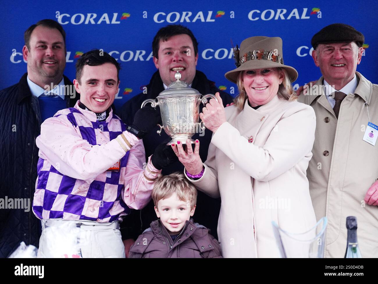 Jockey Charlie Hammond (centre left) and Trainer Mel Rowley (centre ...