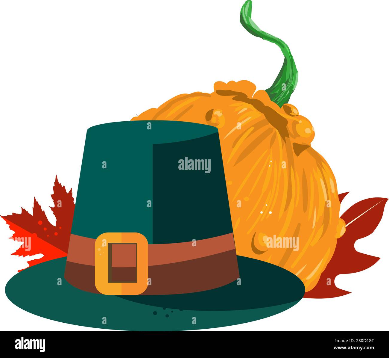 Pilgrim hat thanksgiving symbol Stock Vector Image & Art - Alamy