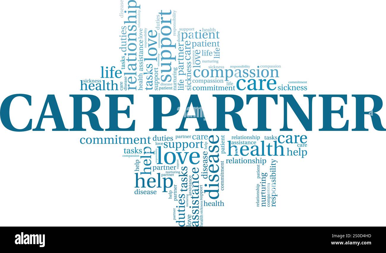 Care Partner word cloud conceptual design isolated on white background ...