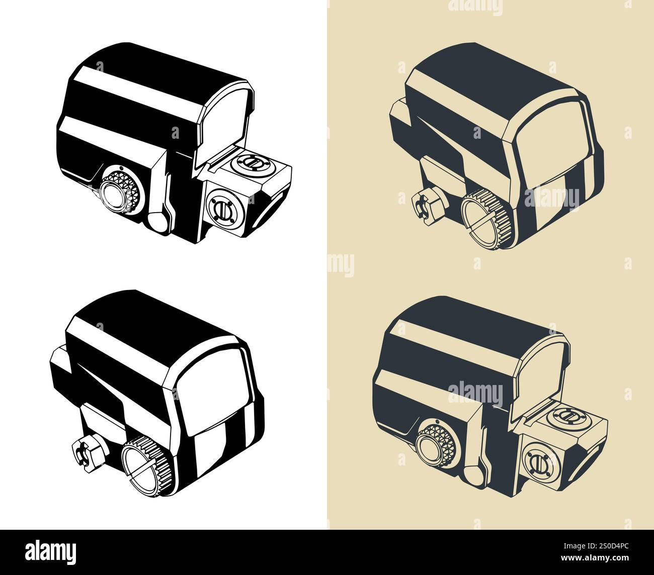 Stylized vector illustration of collimator sight Stock Vector Image ...