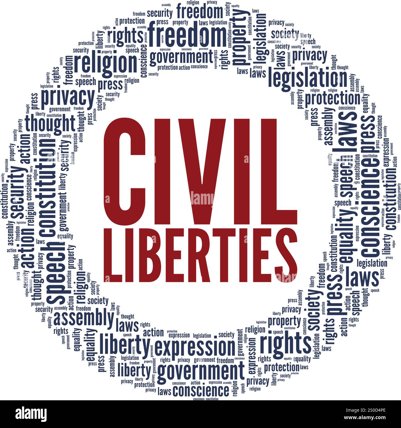 Civil Liberties word cloud conceptual design isolated on white ...
