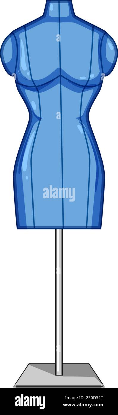 garment mannequin tailor cartoon. fabric dressform, couture bespoke, alteration stitching ...