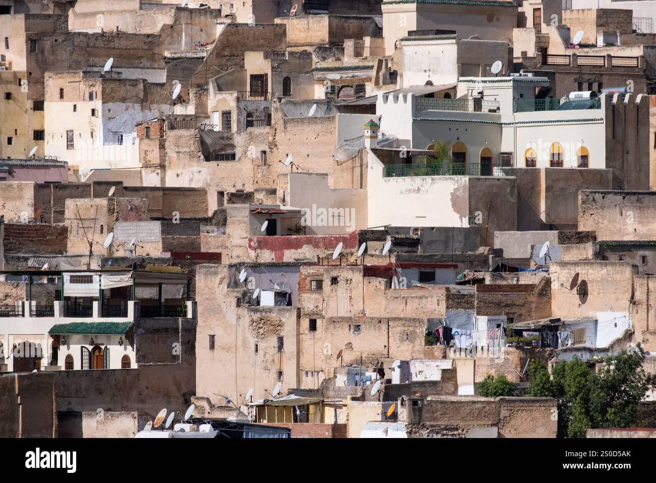 Landscape of the medina in Fes in Morocco on 2 November 2023. Paysage ...