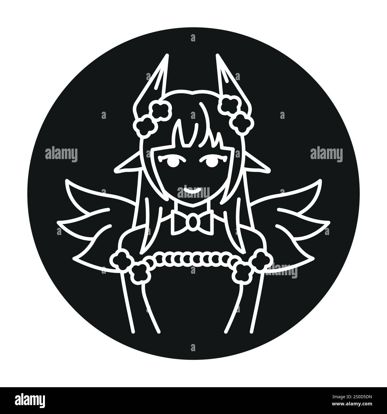 Comedy genre of manga color line icon. Character in anime style. Vector ...