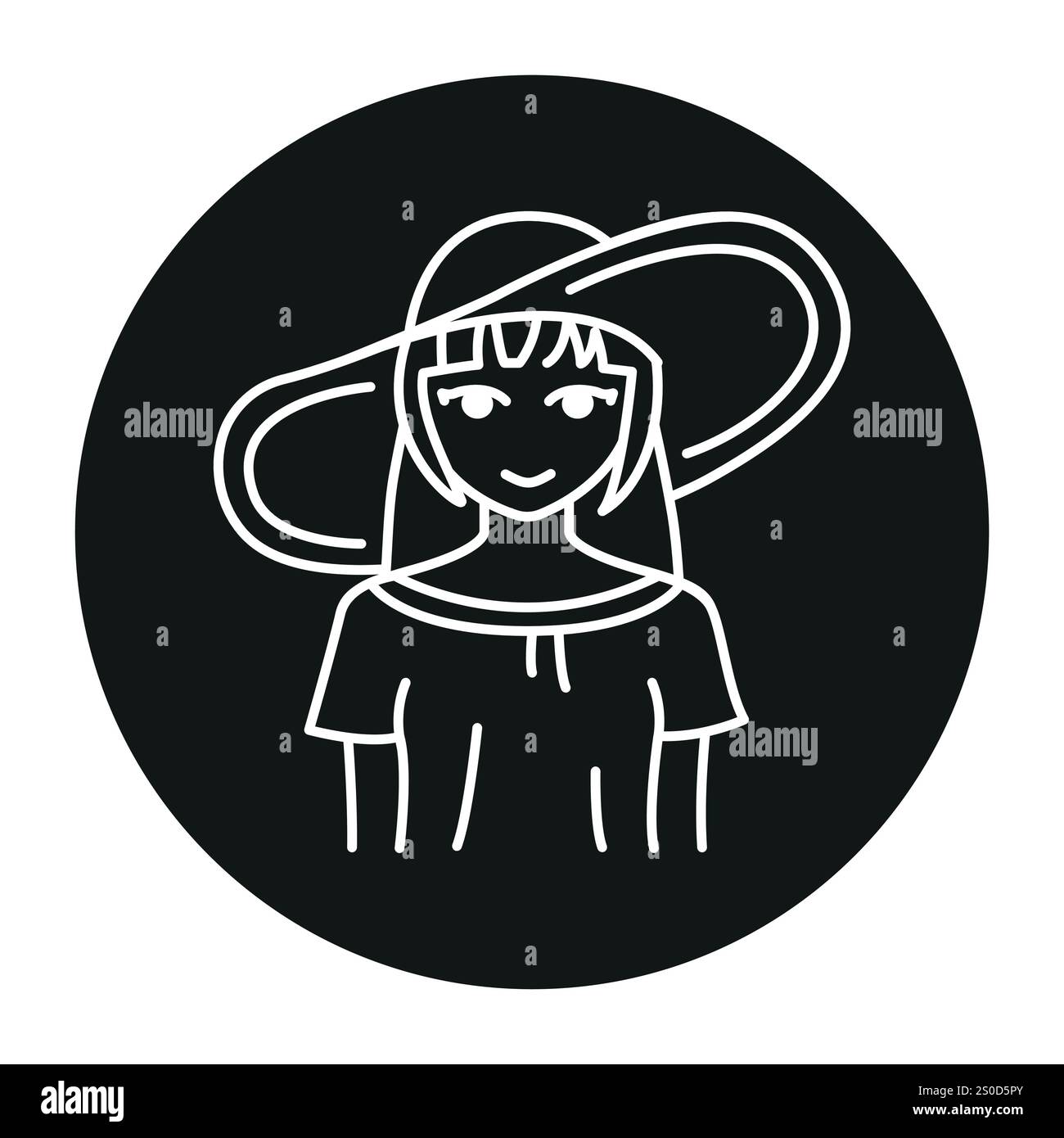 Adventure genre of manga color line icon. Character in anime style ...