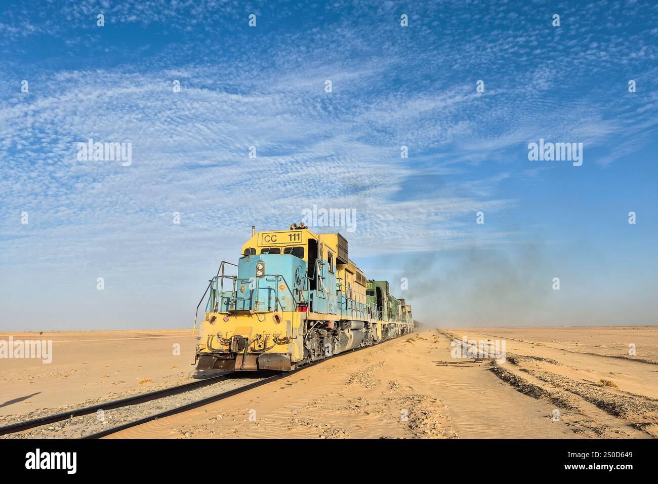 Mauritania, the longest train in the world transporting iron dust from ...