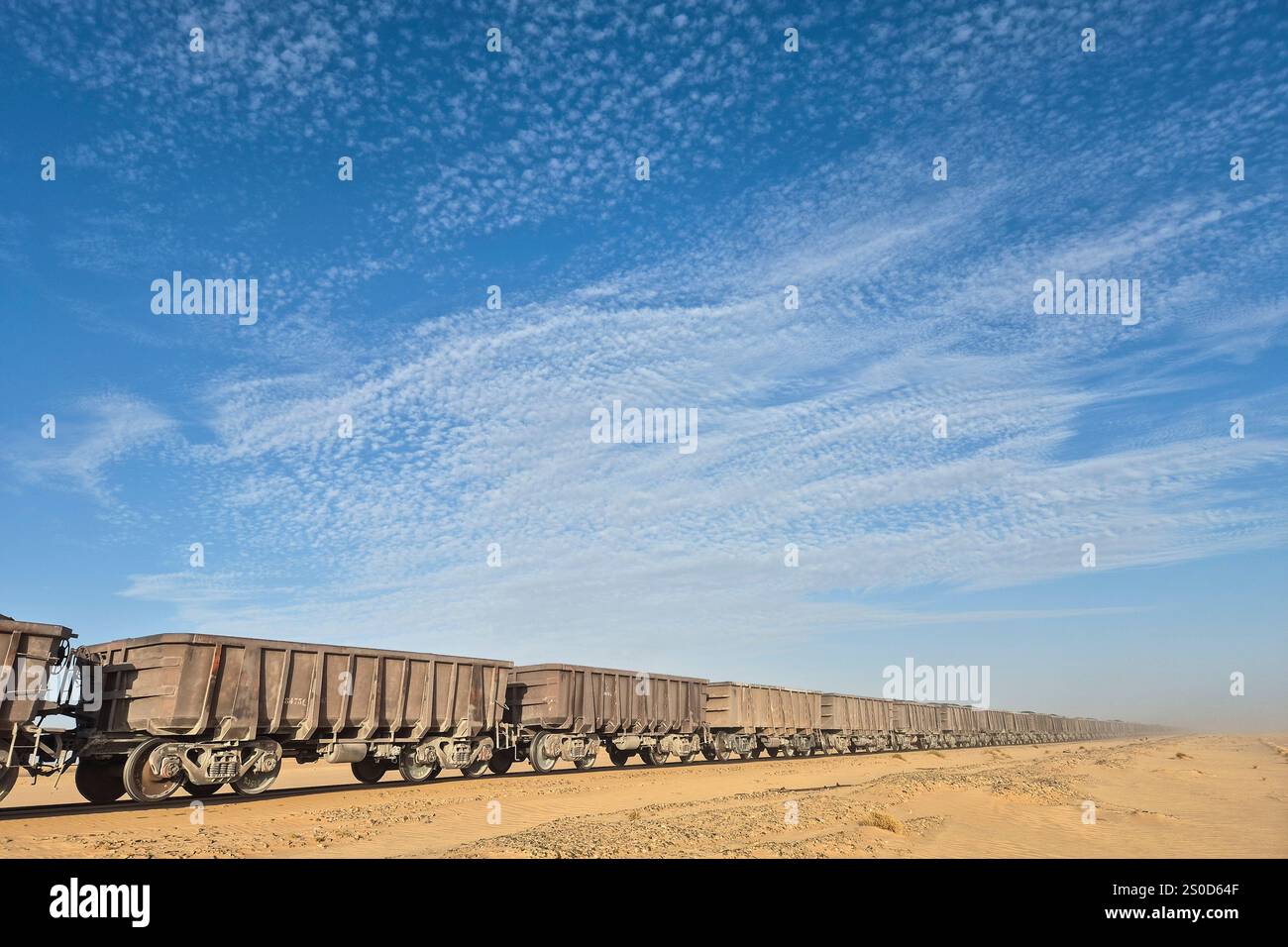Mauritania, the longest train in the world transporting iron dust from ...