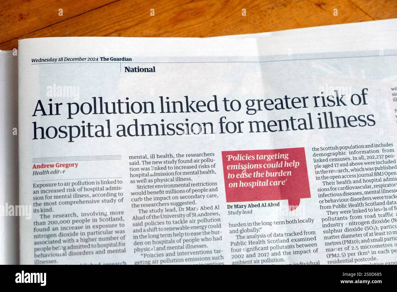 Air Pollution Linked To Greater Risk Of Hospital Admission For Mental Air Pollution Linked To Greater Risk Of Hospital Admission For Mental
