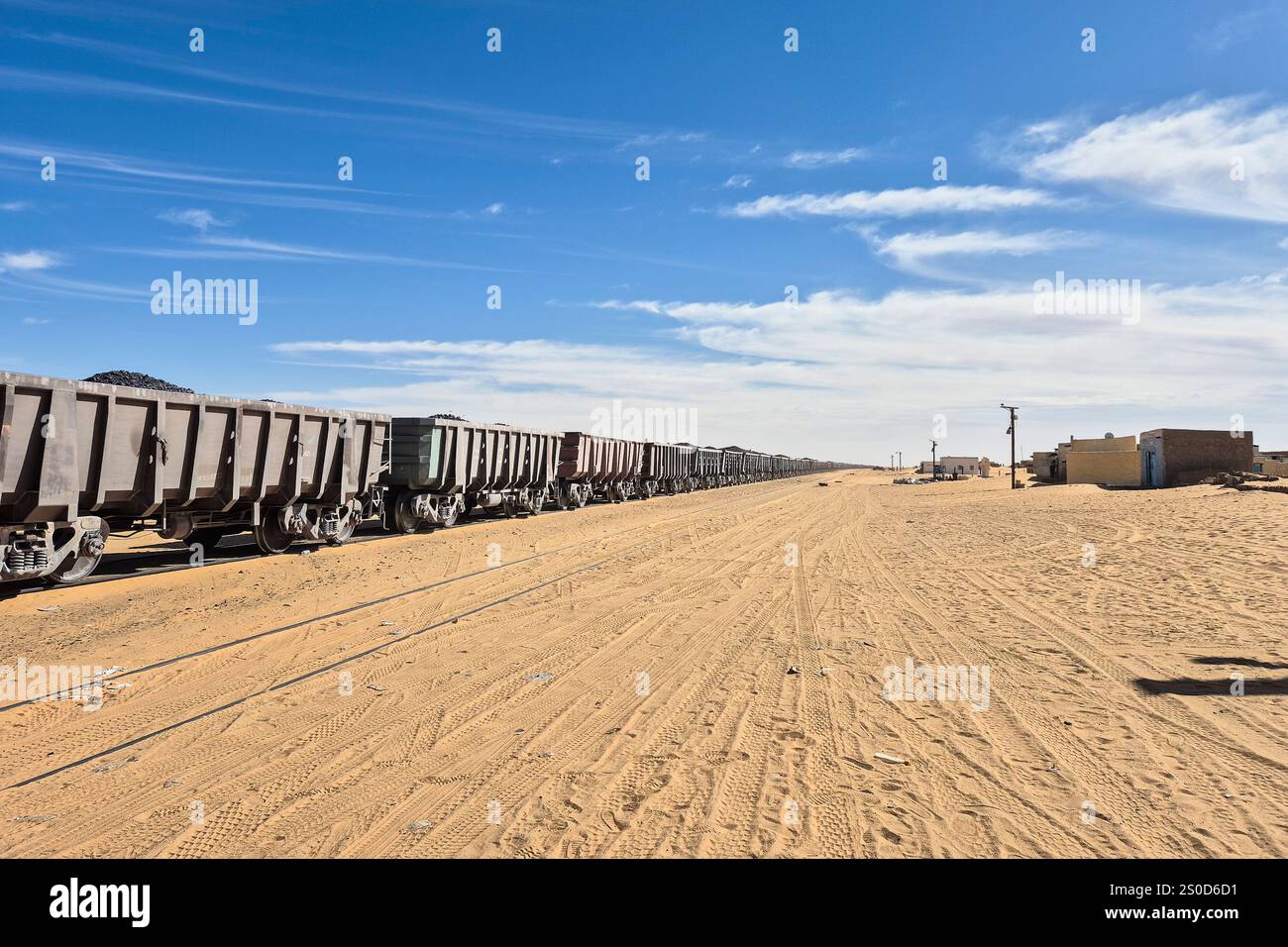 Mauritania, the longest train in the world transporting iron dust from ...
