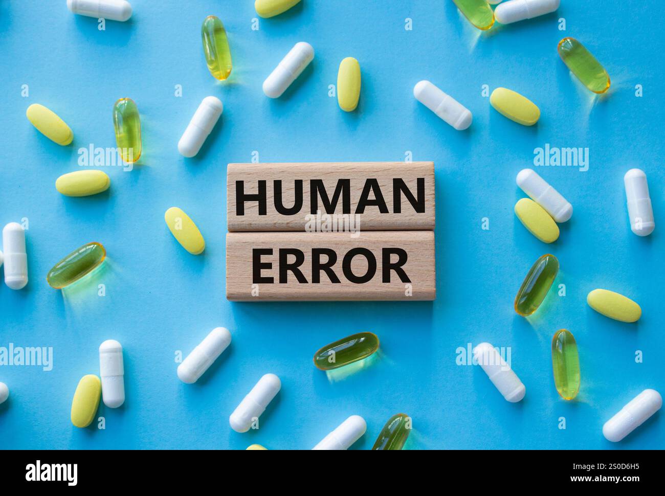 Human Error symbol. Concept word Human Error on wooden blocks ...