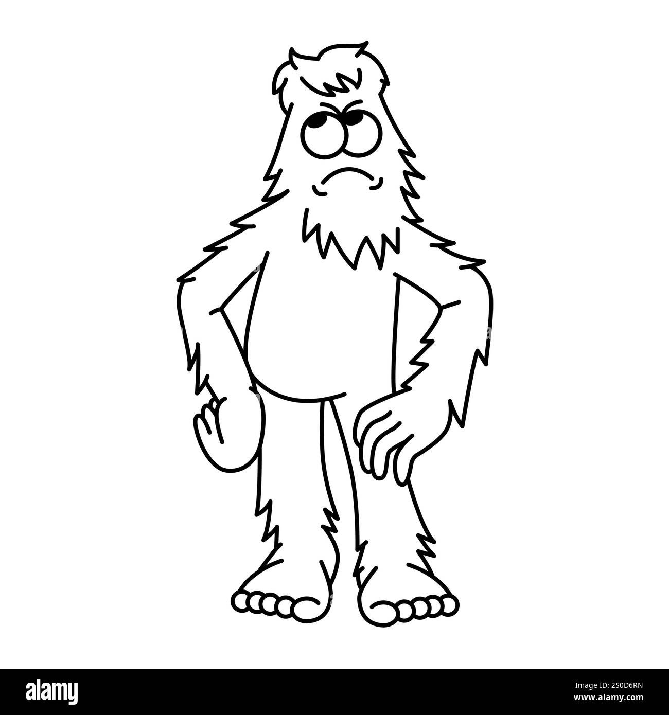 Cute fary tale character color line illustration. Pose and emotions of ...