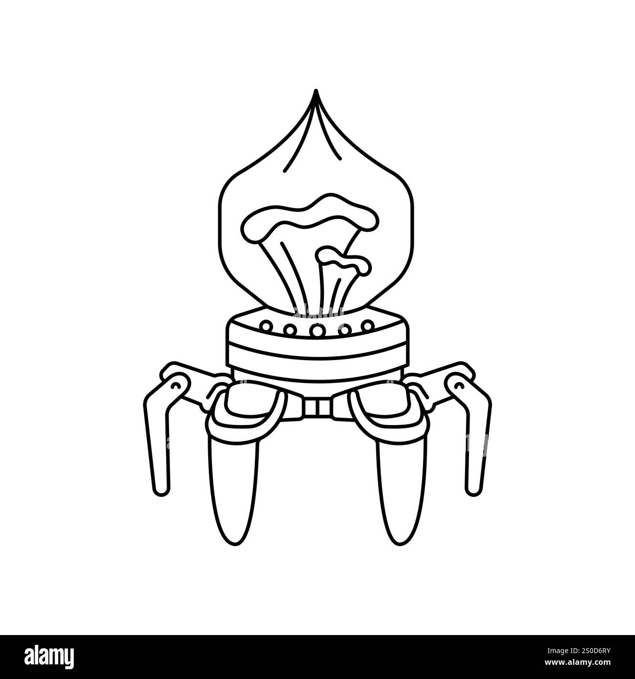 Robot helper vector color illustration. Artificial Intelligence ...