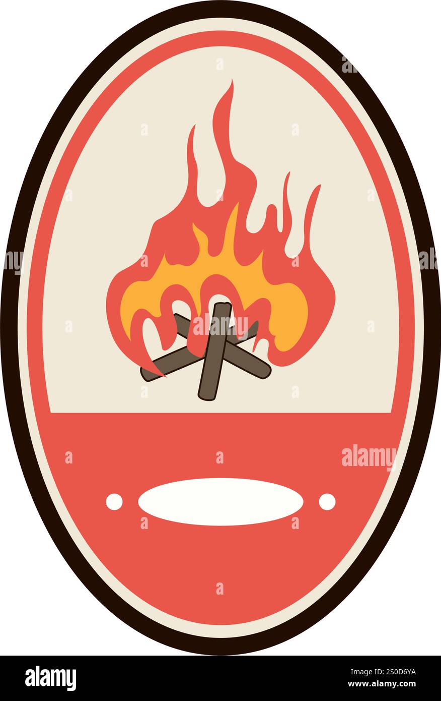 embroidery retro bonfire badge cartoon. heritage rustic, insignia ...
