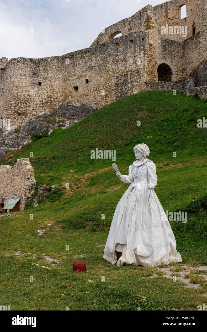 Living statue, Spis castle, Slovakia Stock Photo - Alamy