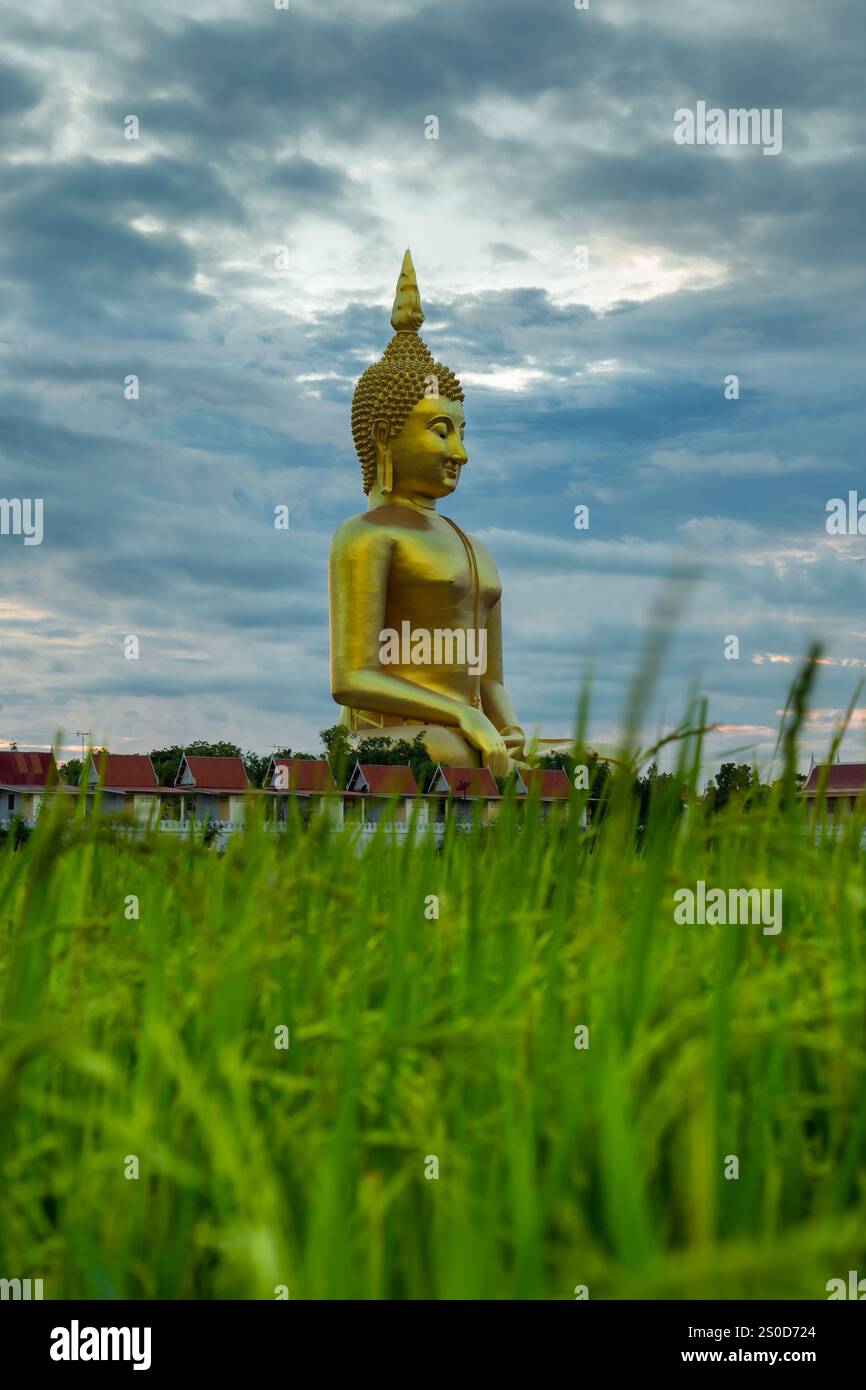 Wat Muang , the largest golden cast Buddha statue in Thailand, Wiset ...