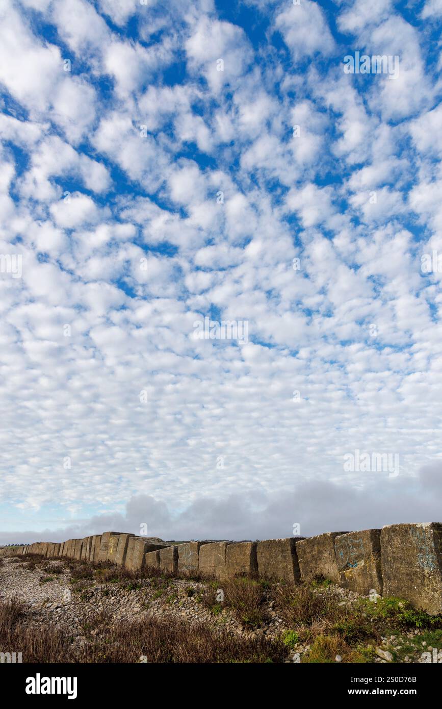 Coastal Second World War defences, Limpert Bay, Aberthaw, Wales, UK ...