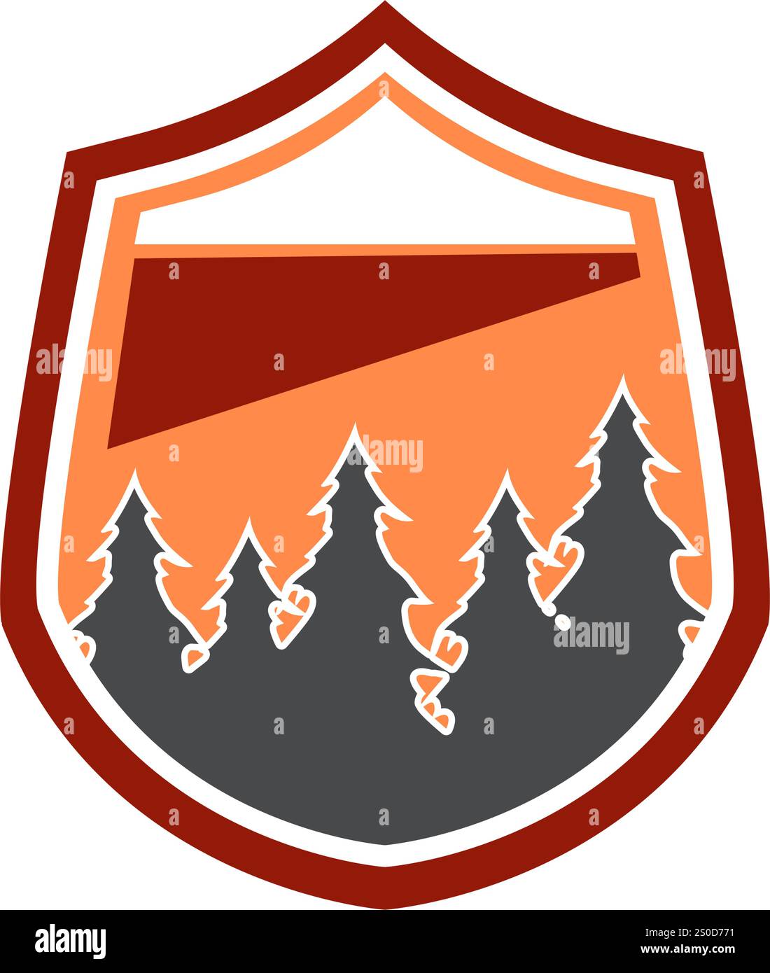 hiking retro forest badge cartoon. exploration rustic, classic logo ...