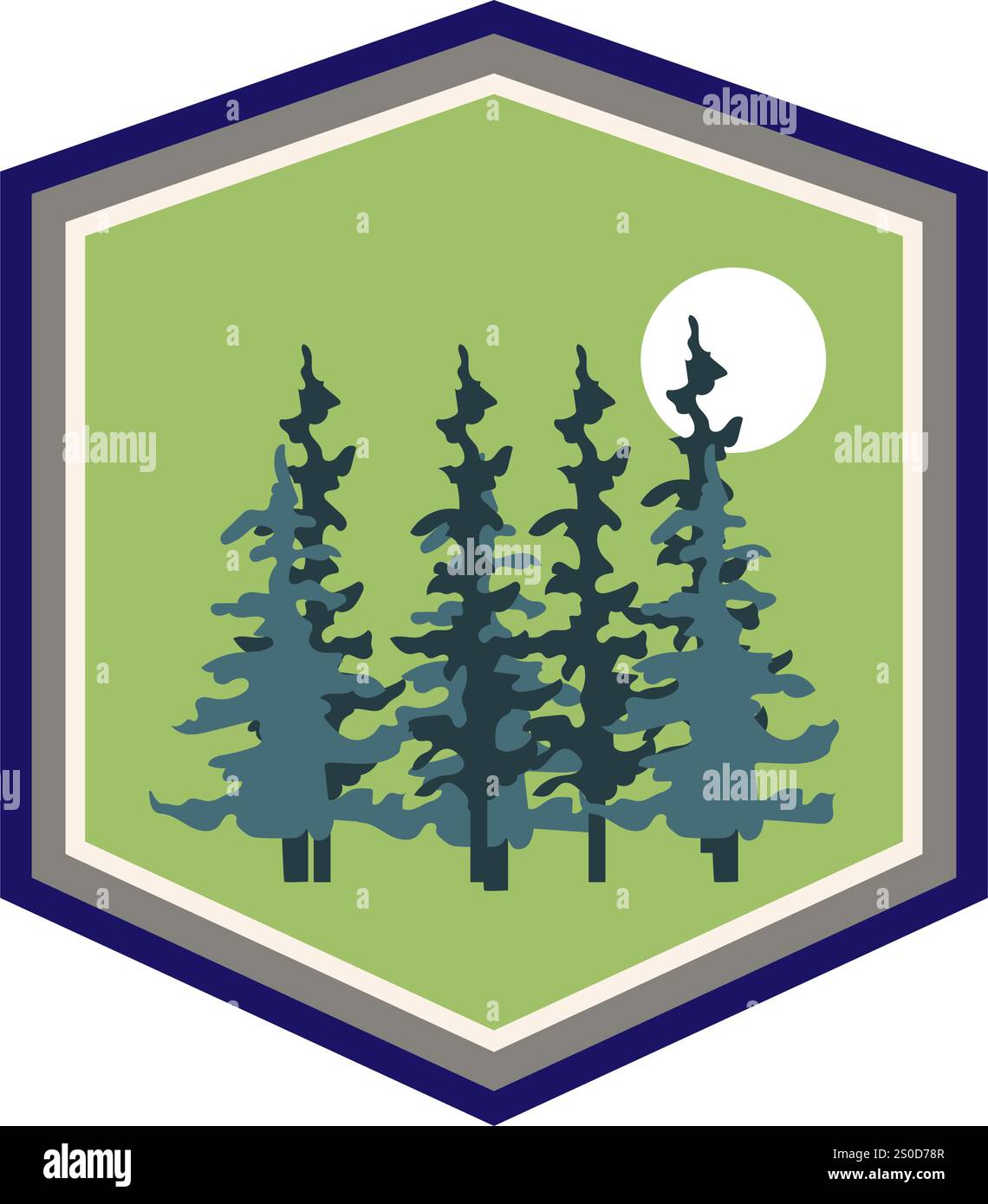 rustic retro forest badge cartoon. classic logo, patch insignia ...