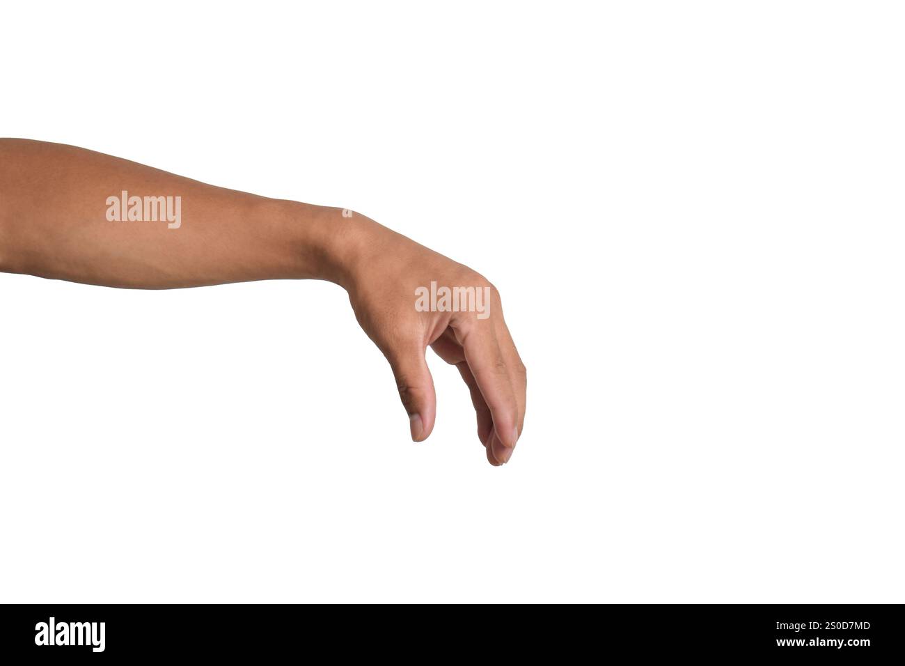 Taking and grabbing, hand gesture, isolated on white background Stock ...