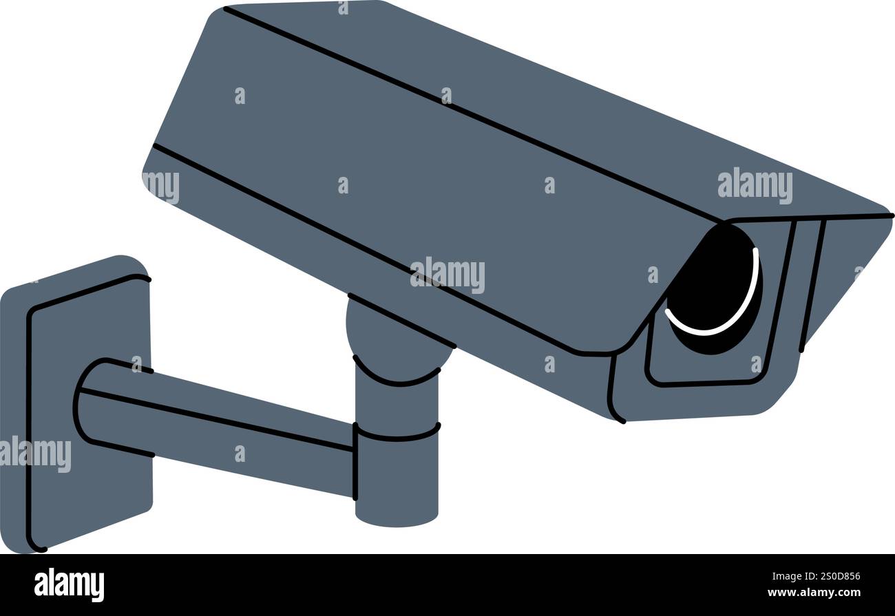 Security camera. Video surveillance. Vector illustration Stock Vector ...