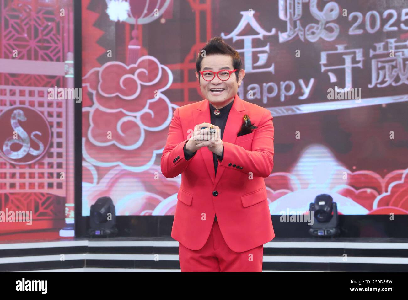 Taipei. 27th Dec, 2024. Taiwanese actor Hsiao Shun Hsu attends a New Year's Eve special program ...