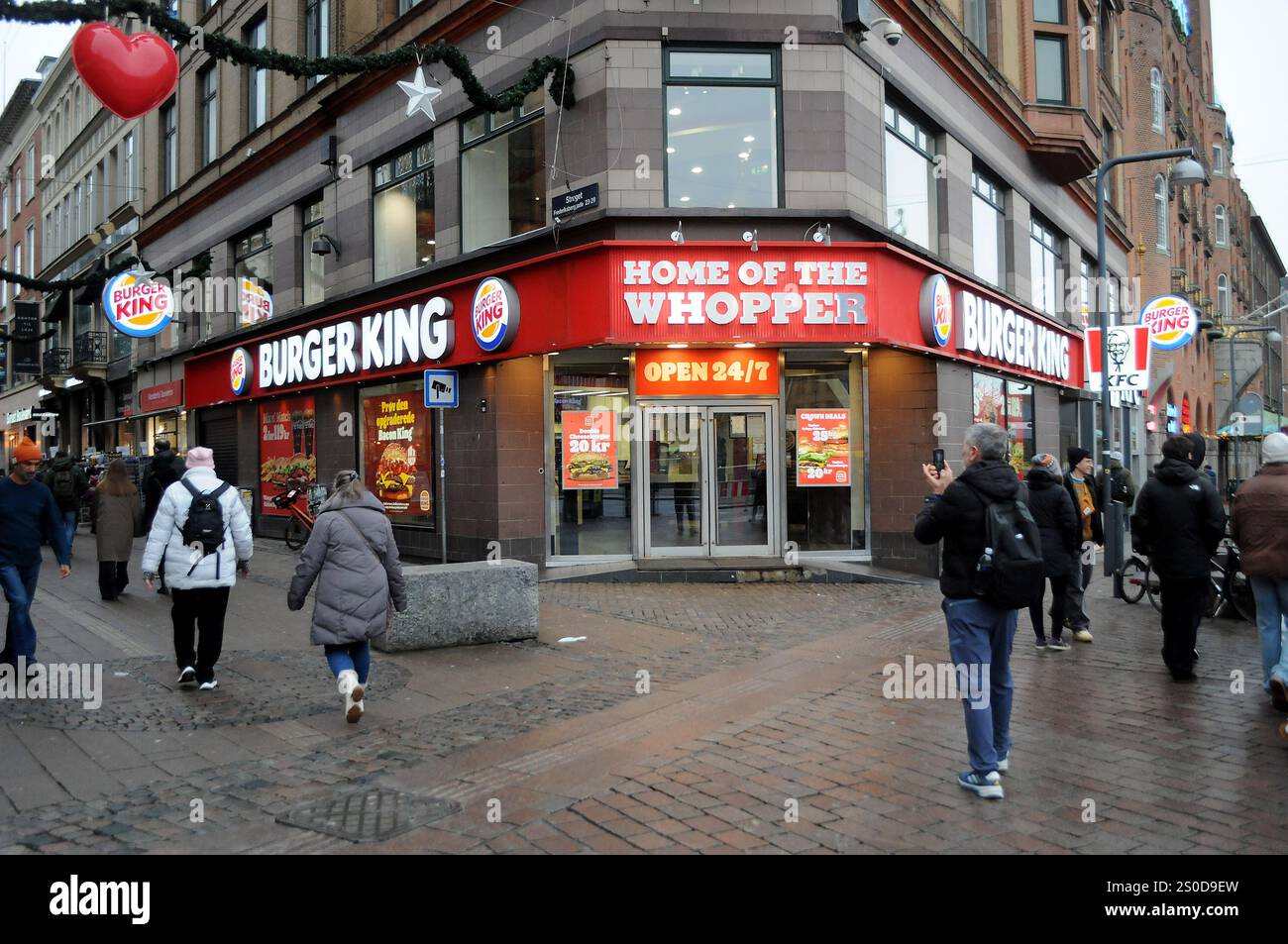 Copenhagen/ Denmark/27 december 024/burger king fast food restaurant in capital. (Photo.Francis ...