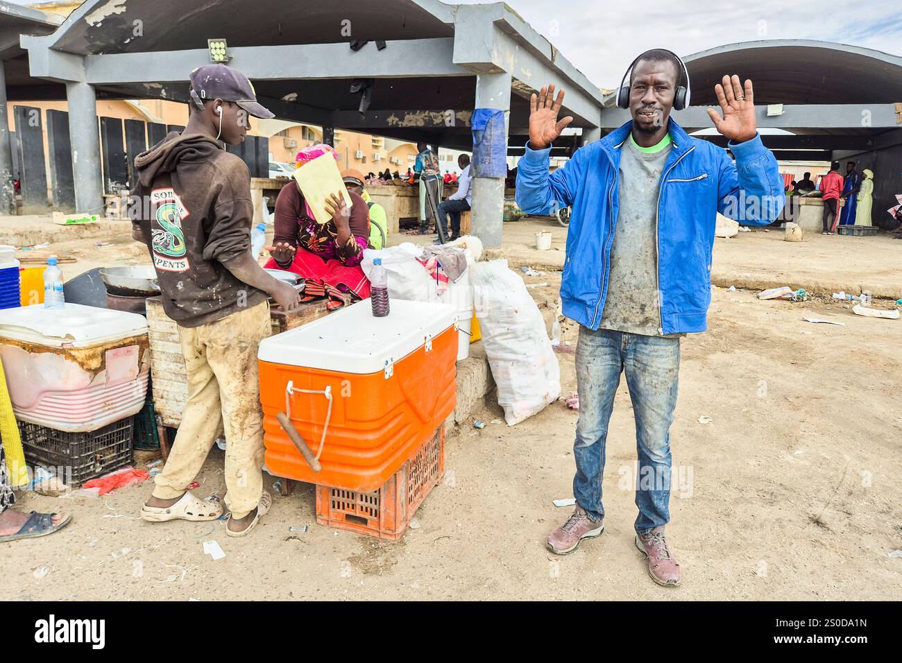 Mauritania, Nouakchott, fish market Stock Photo - Alamy