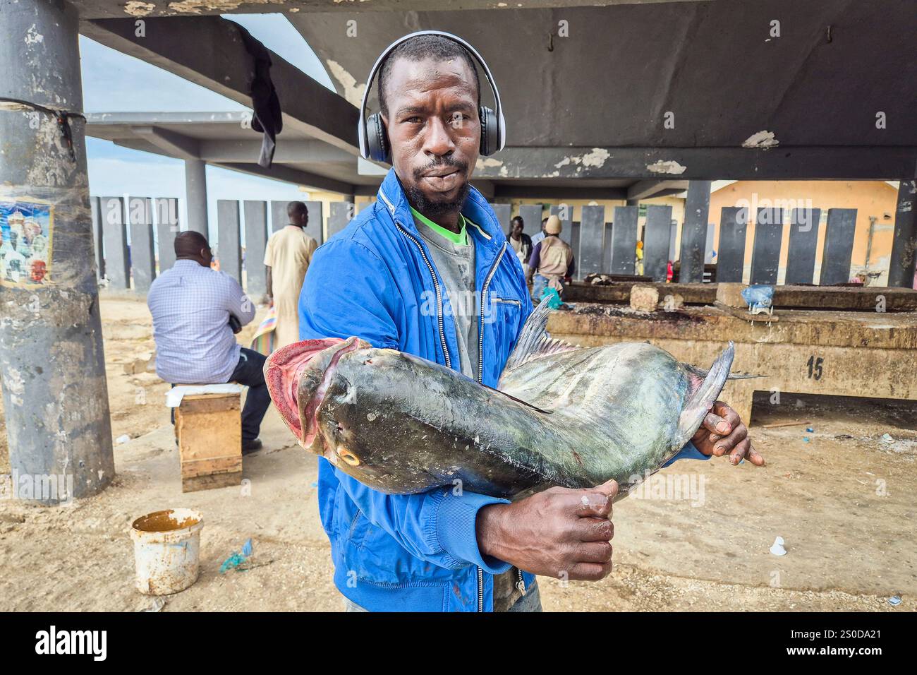 Mauritania, Nouakchott, fish market Stock Photo - Alamy