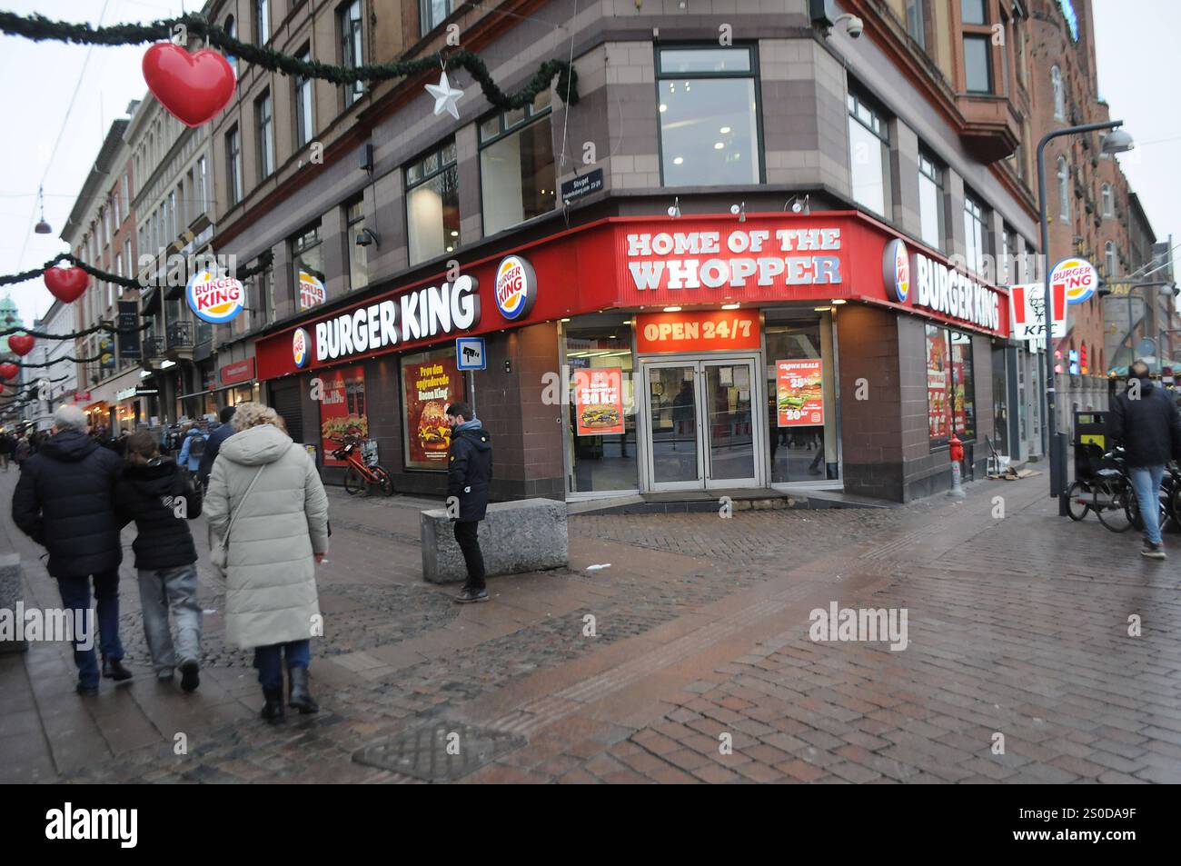 Copenhagen/ Denmark/27 december 024/burger king fast food restaurant in ...