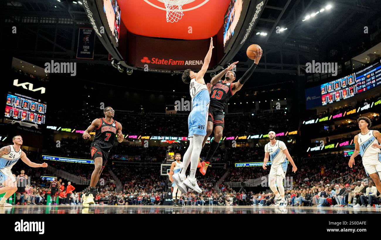 Chicago Bulls forward Torrey Craig (13) shoots against Atlanta Hawks ...