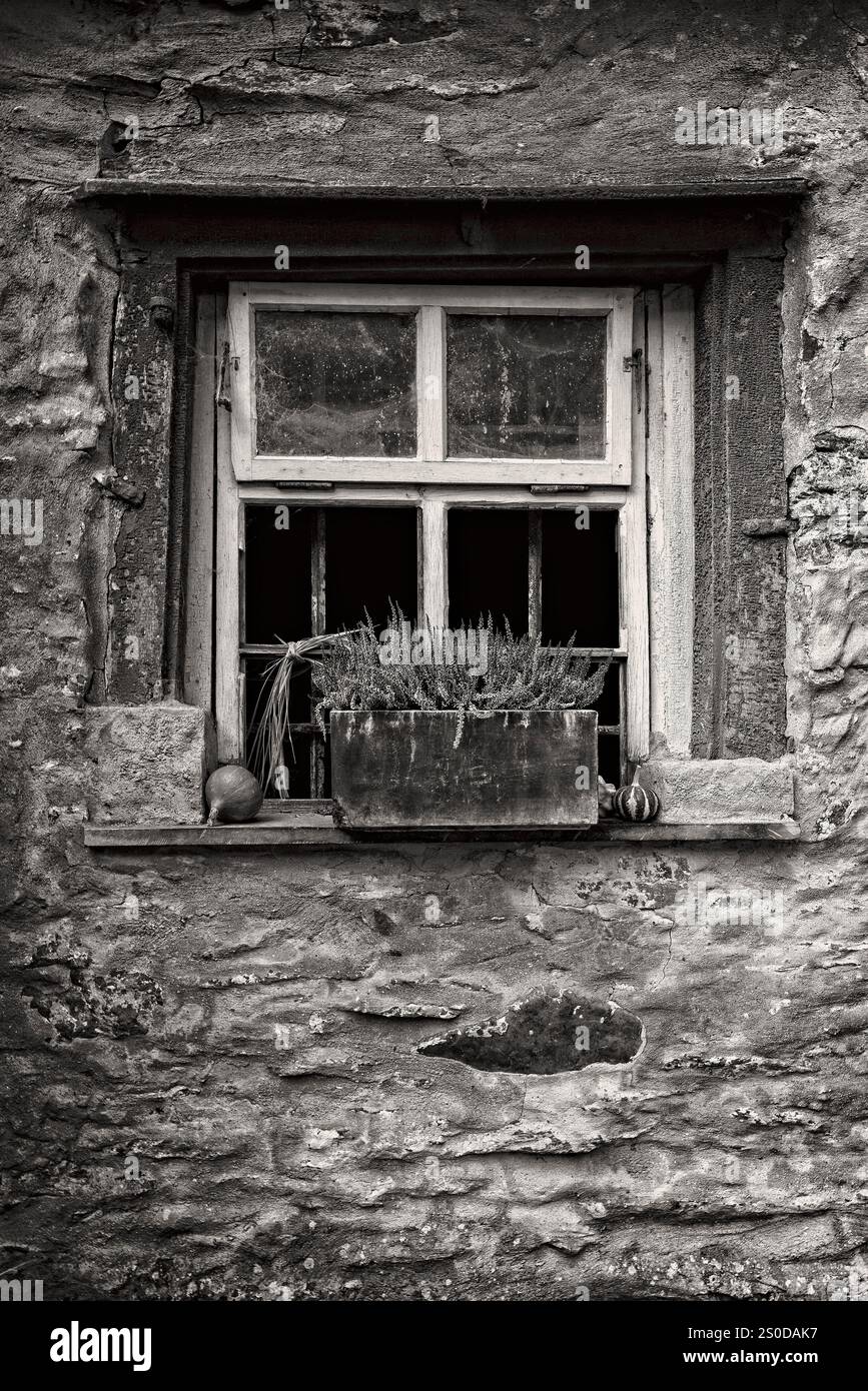 Wooden window of an old house Stock Photo - Alamy