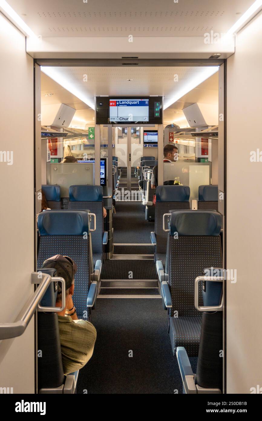 Passenger Train interior Stock Photo - Alamy