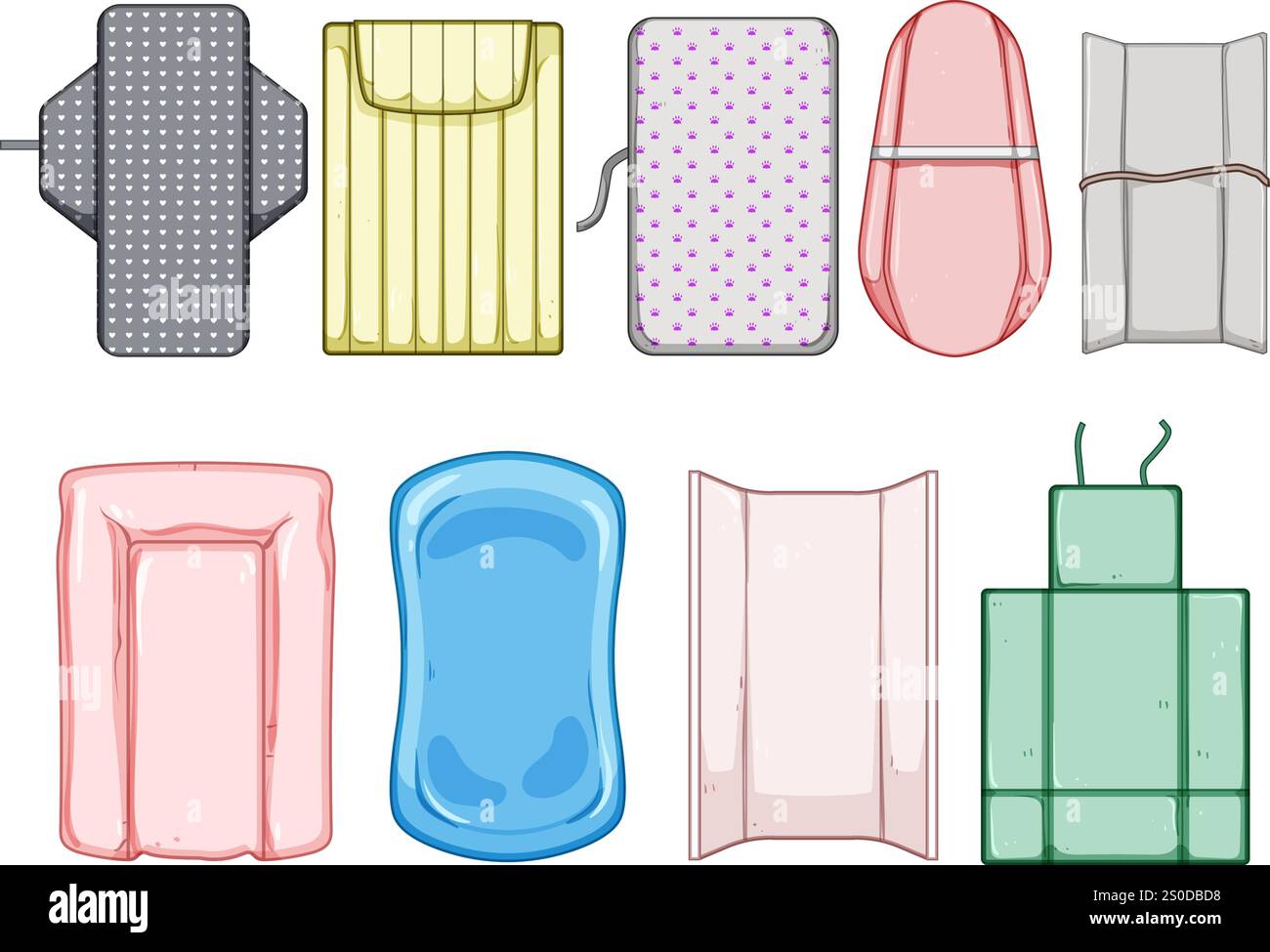 changing pad set cartoon. foldable travel, cushioned compact ...
