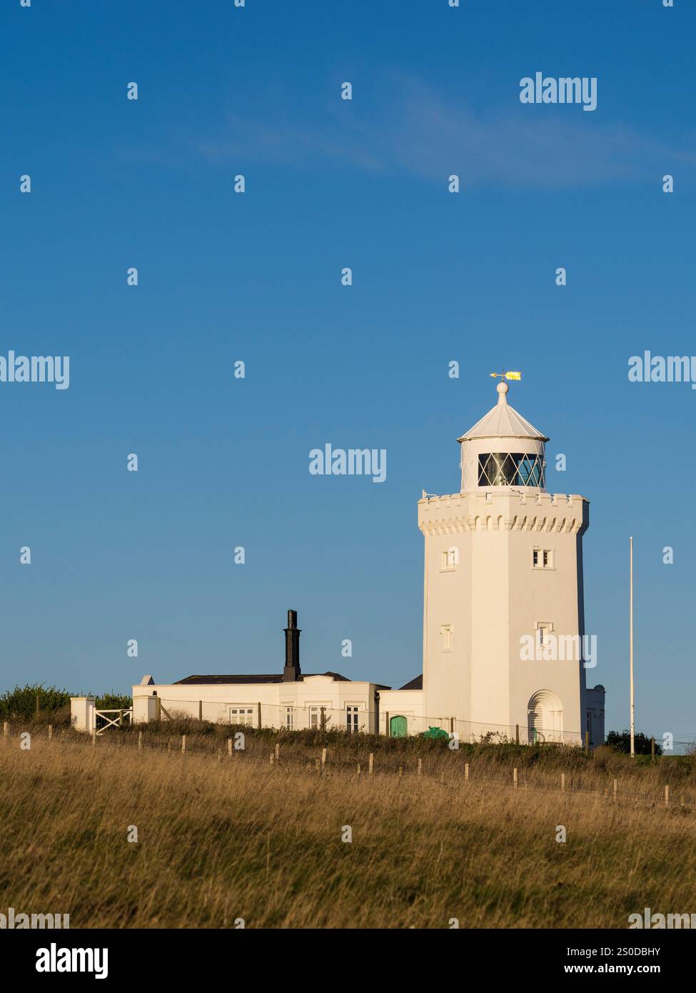 South Foreland Lighthouse, White Cliffs of Dover, Dover, England, UK ...