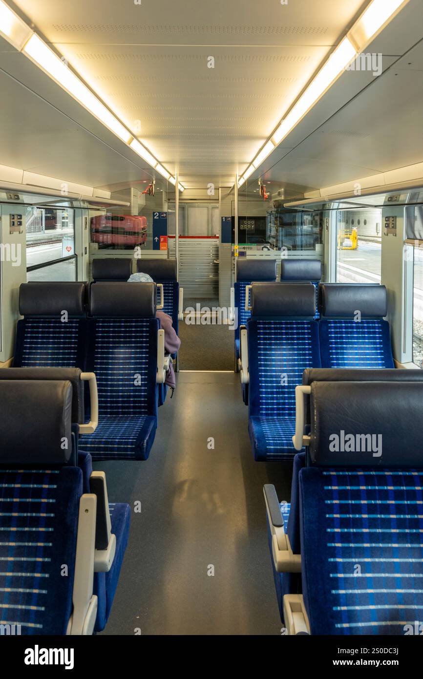 Passenger Train interior Stock Photo - Alamy