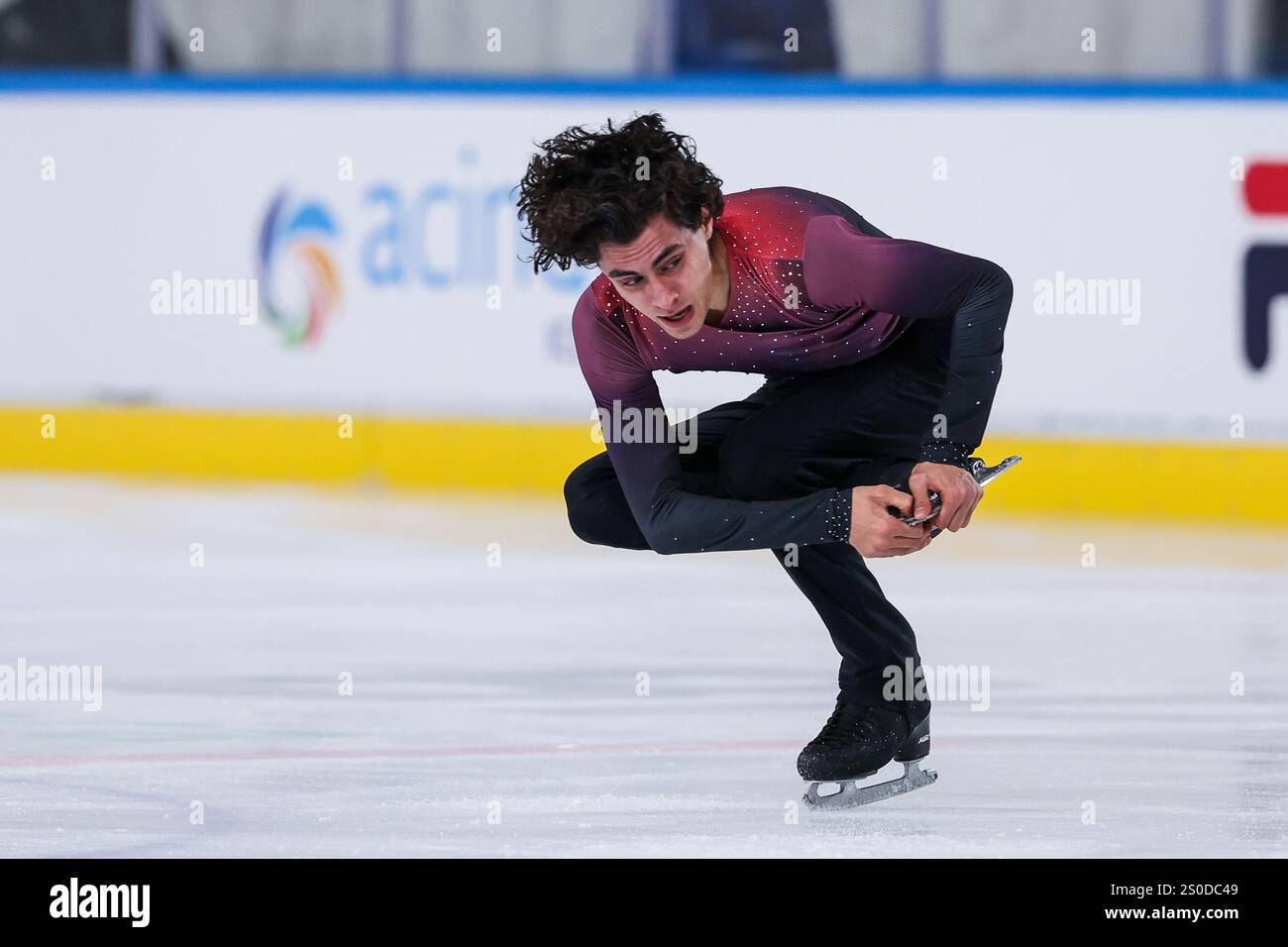 Nikolaj Memola of Italy competes during Men Free Skating Campionati ...