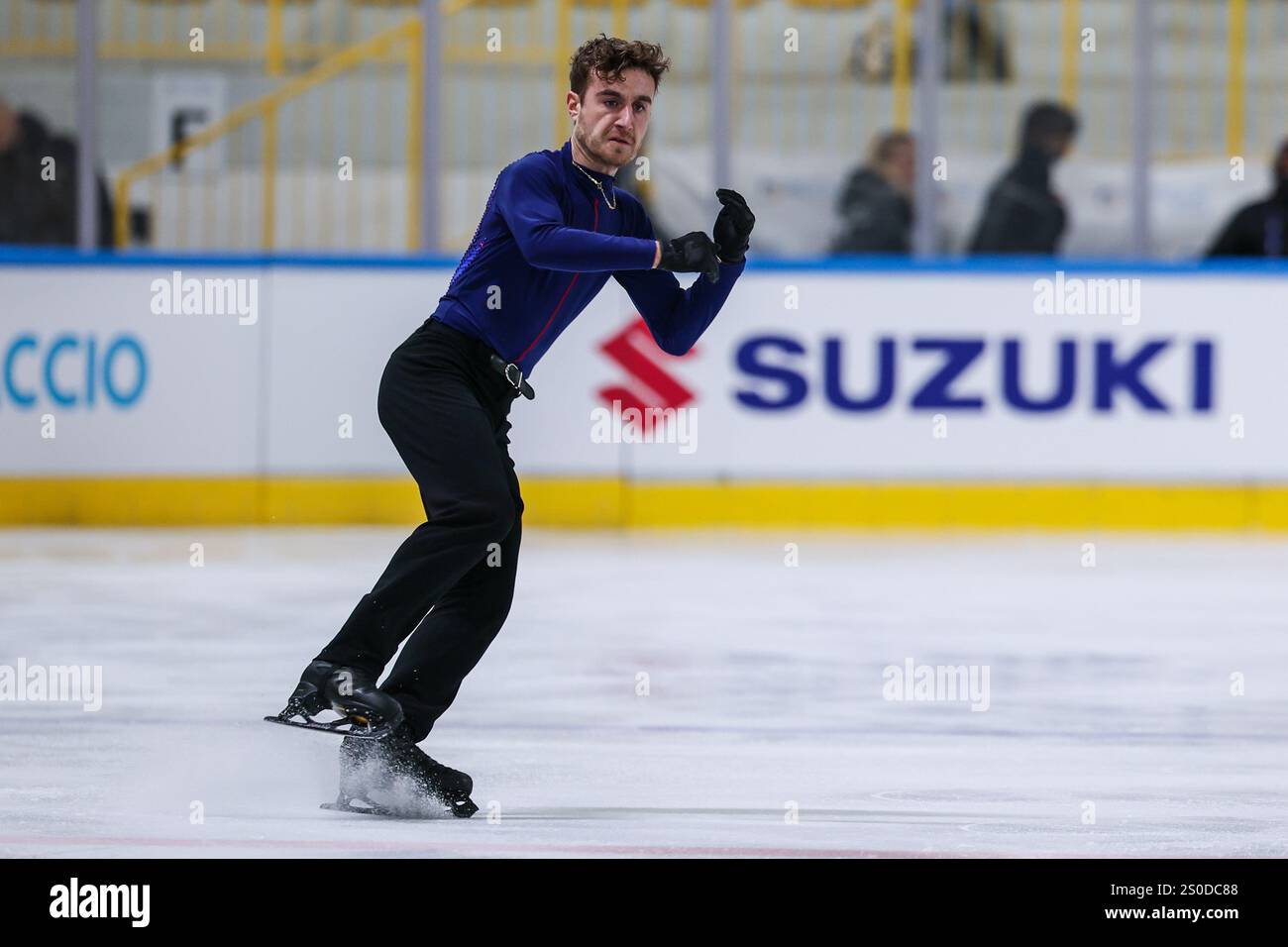 Metteo Rizzo of Italy competes during Men Free Skating Campionati ...