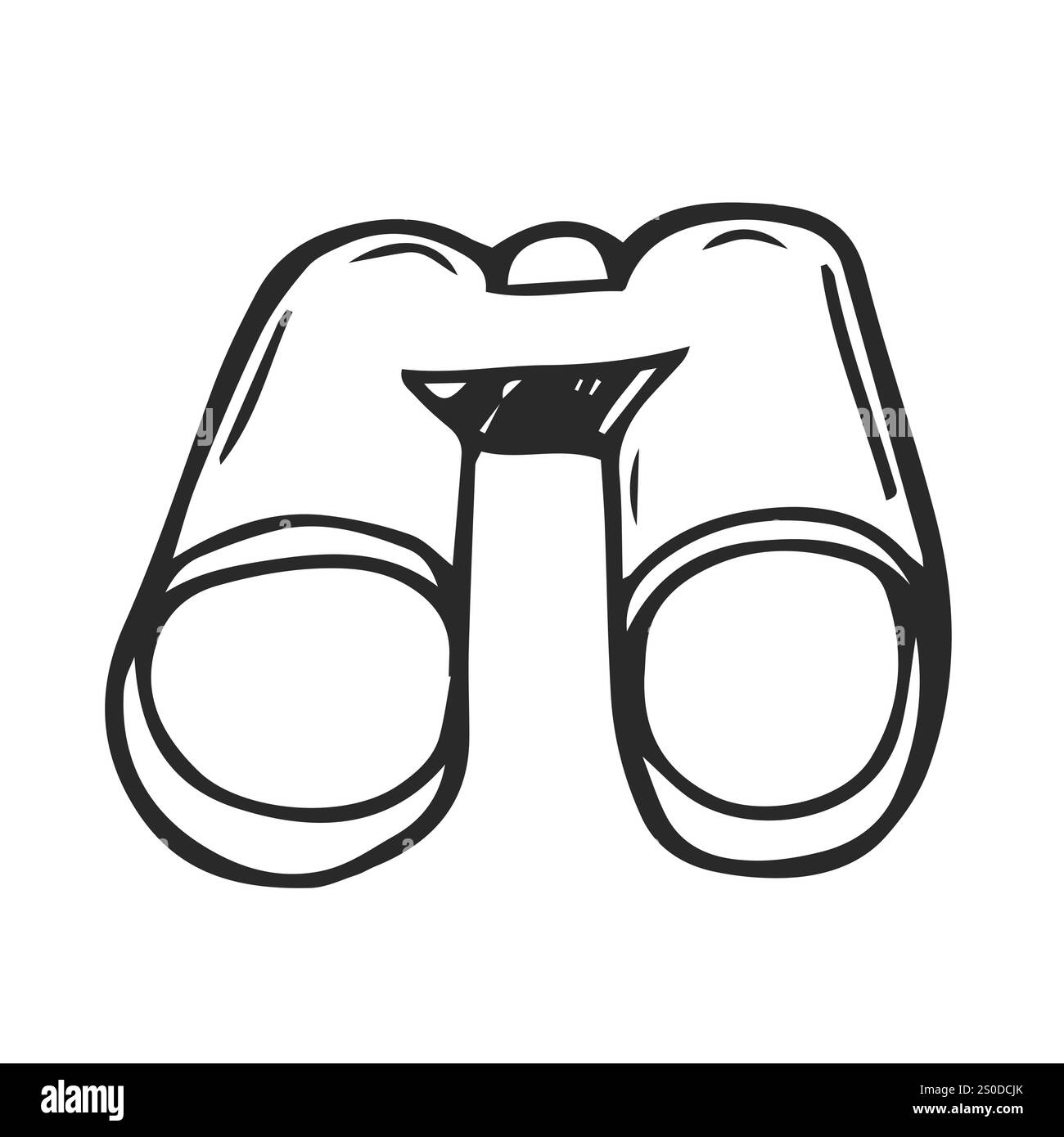 Tourist binoculars isolated on a white backgroun.long-range vision ...