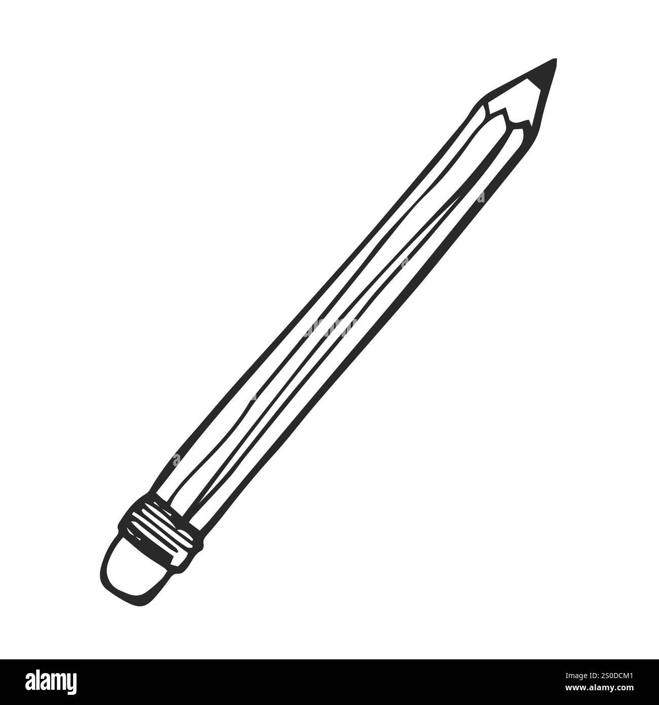 Pencil with a rubber - drawing Stock Vector Image & Art - Alamy