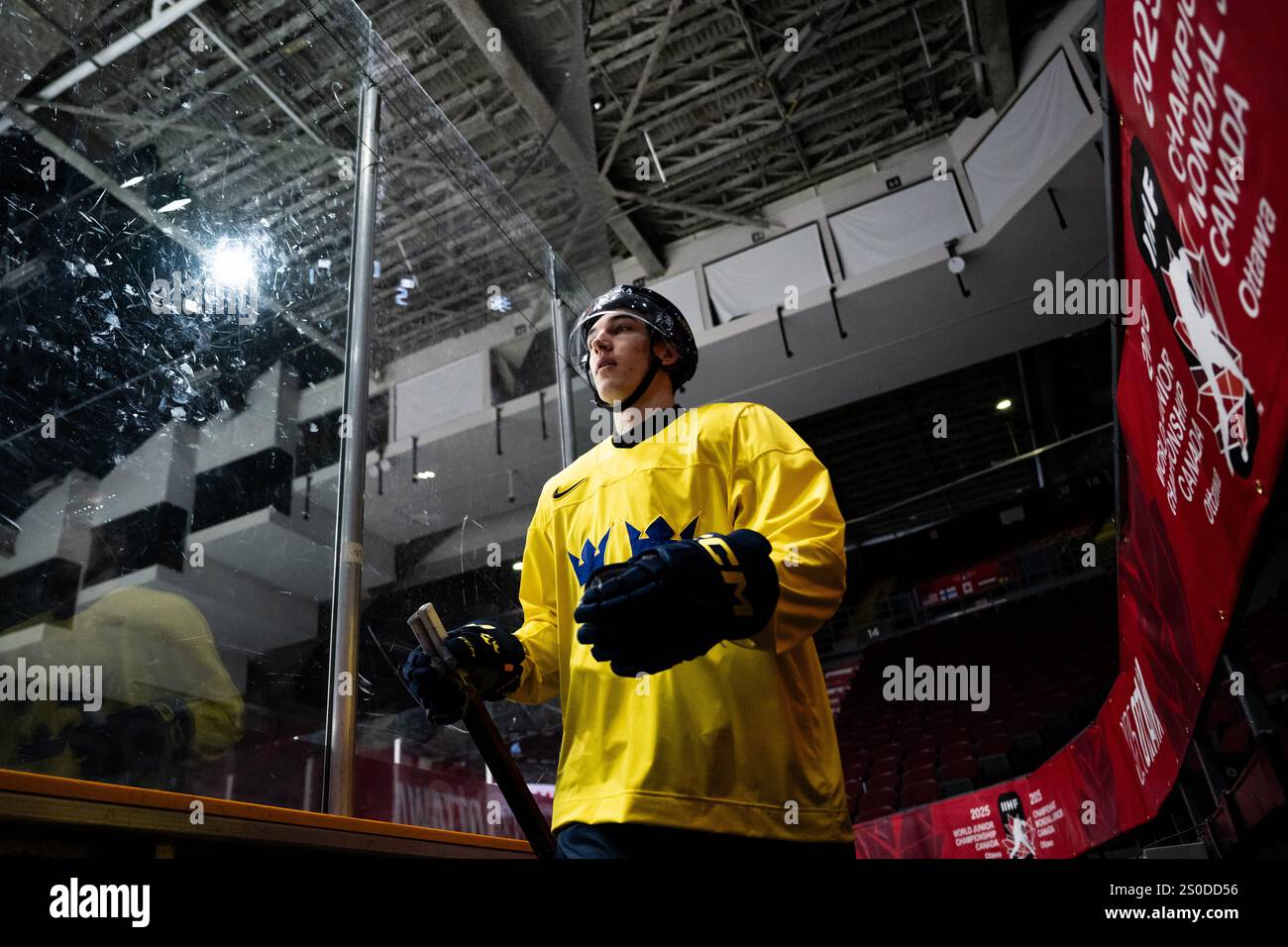 David Edstrom of, Sweden. , . at a practice session during the 2025 ...