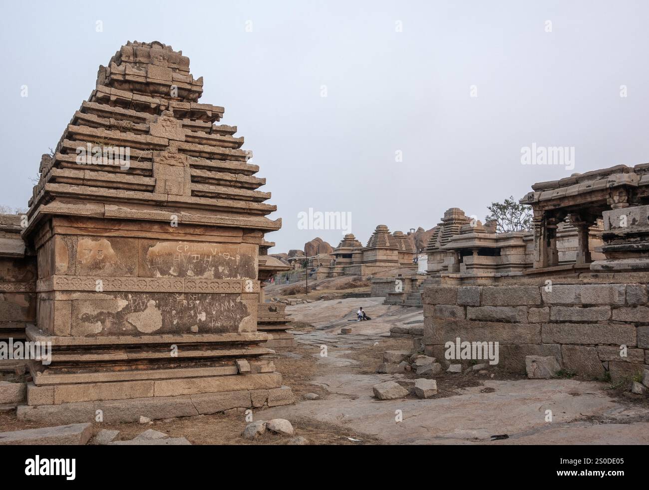 Hemakuta Hill Temple Complex in Hampi. India Stock Photo - Alamy