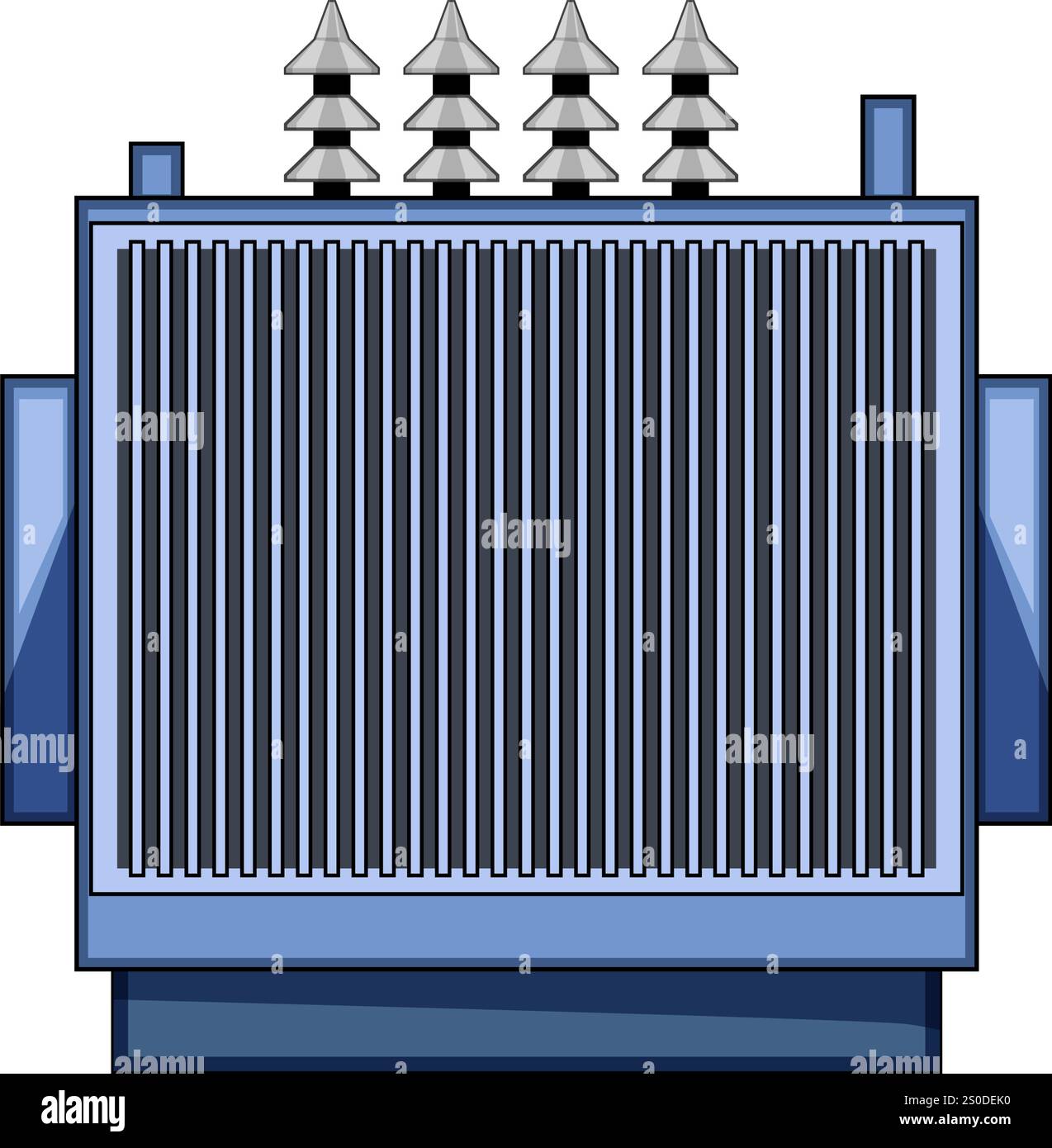 voltage electrical transformer cartoon. current power, efficiency ...