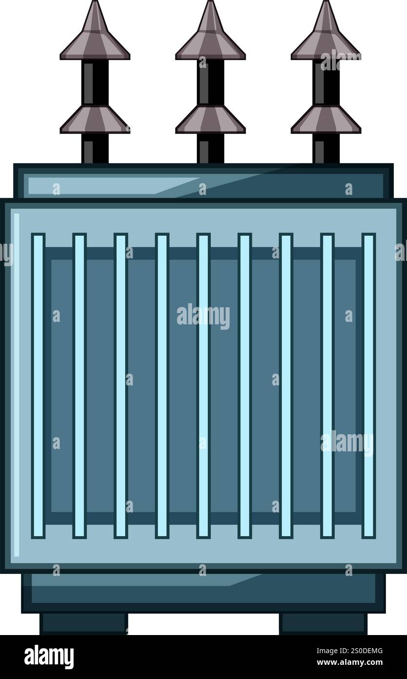 phase electrical transformer cartoon. frequency impedance, load tap ...