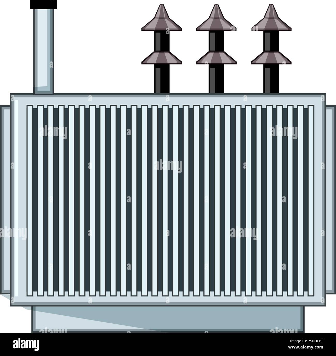 impedance electrical transformer cartoon. load tap, cooling oil ...