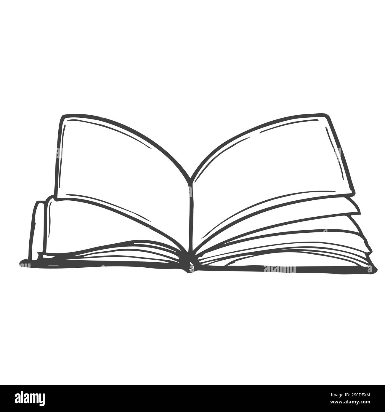 open book outline vector symbol icon design. Beautiful illustration ...